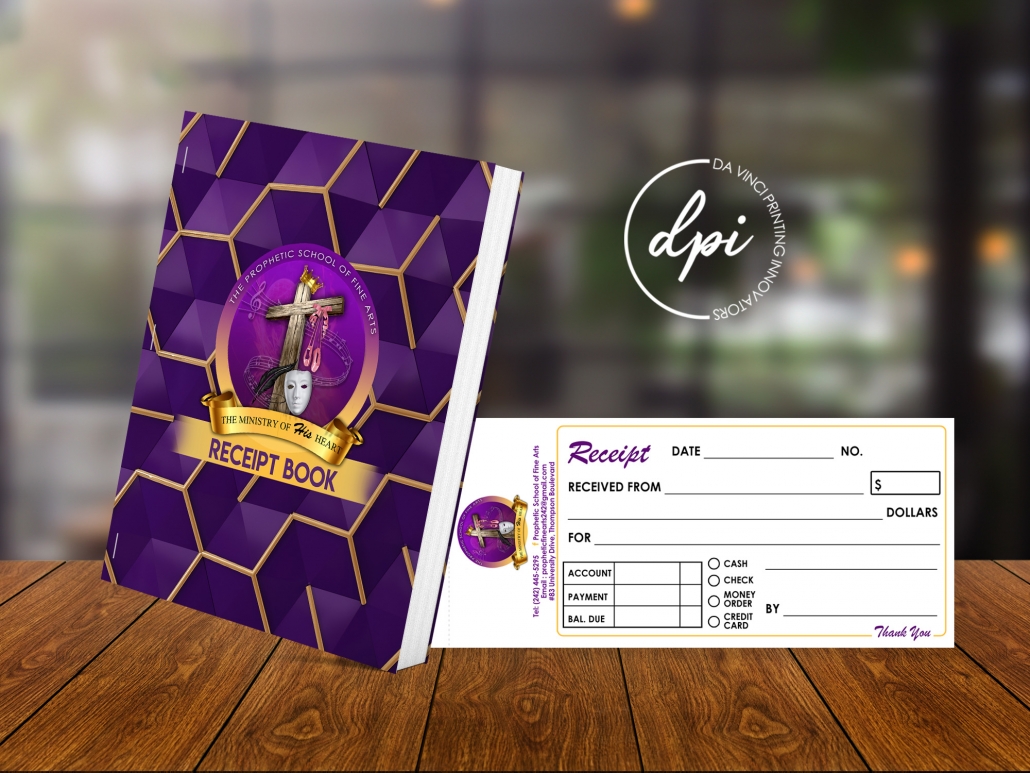 Custom Receipt Books – 3 Per Page – Da Vinci Printing Innovators