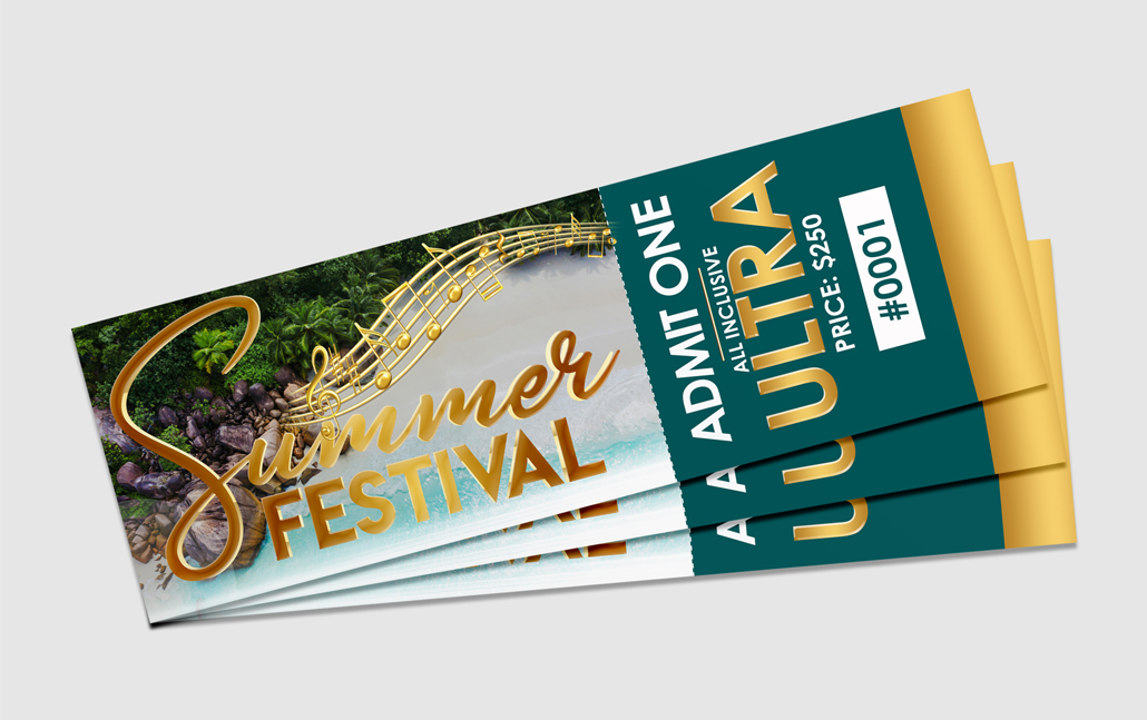 2 x 5.5″ Event Tickets – Da Vinci Printing Innovators